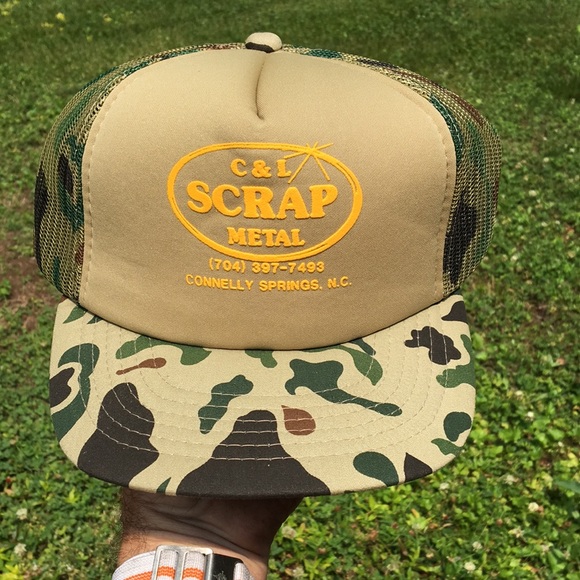 Yupoong | Accessories | Scrap Metal Hat Yupoong Snapback Puffy Camo ...